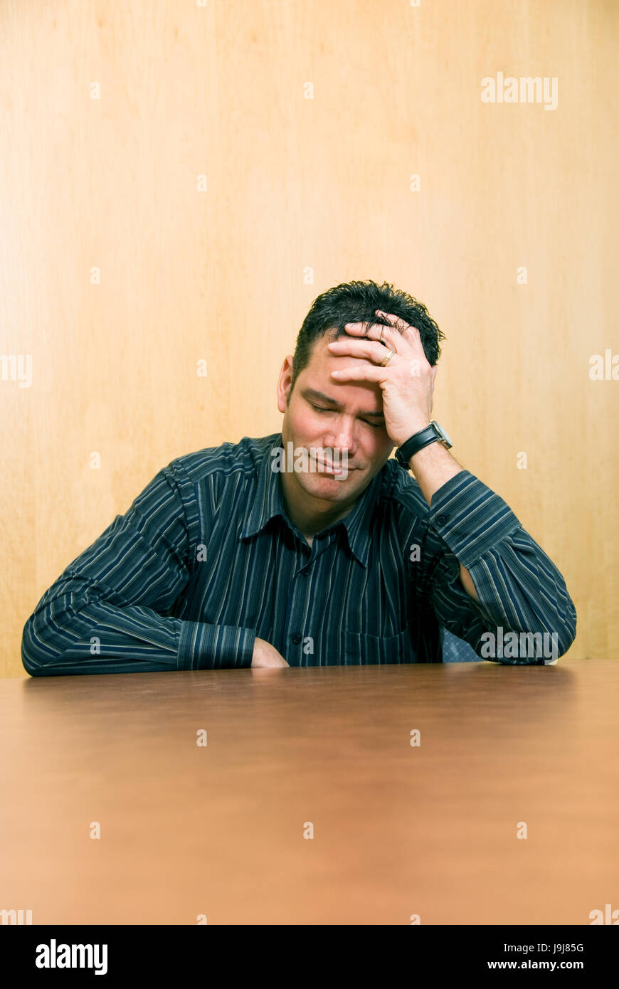 office, desk, male, masculine, portrait, sad, depression, tired, leader ...