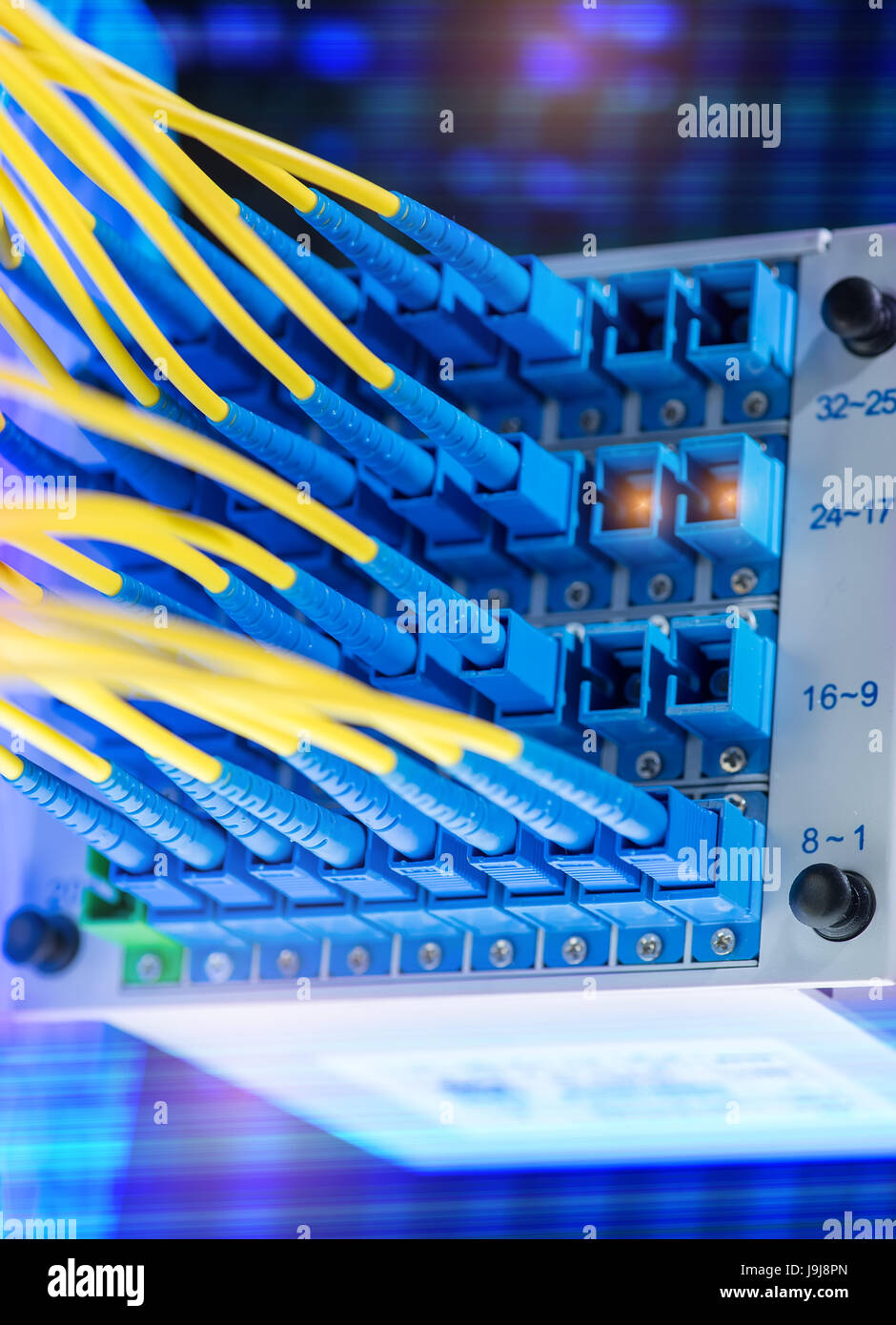 Optical Fiber communication Distribution point Stock Photo - Alamy