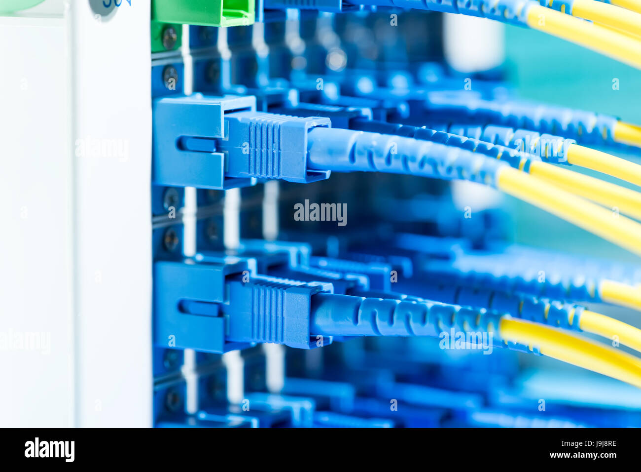 Optical Fiber communication Distribution point Stock Photo - Alamy