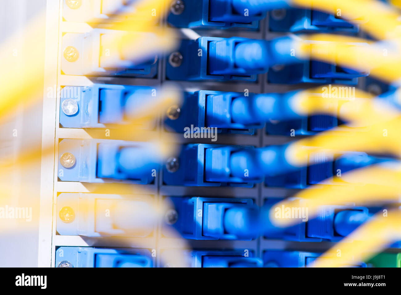Optical Fiber communication Distribution point Stock Photo - Alamy
