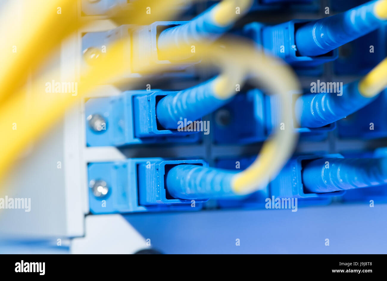 Optical Fiber communication Distribution point Stock Photo - Alamy