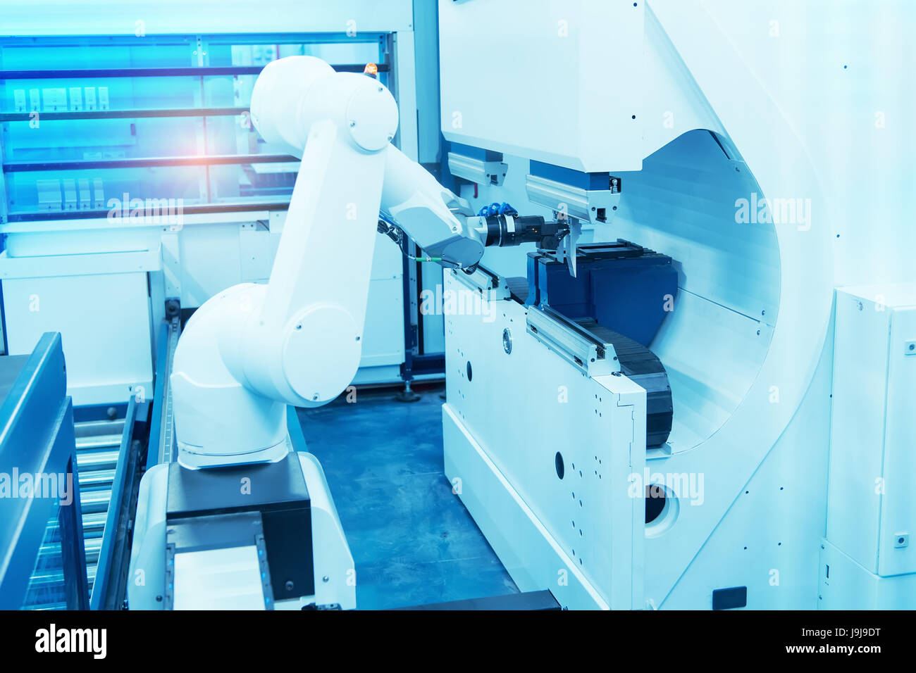 artificial intelligence machine at industrial manufacture factory Stock ...