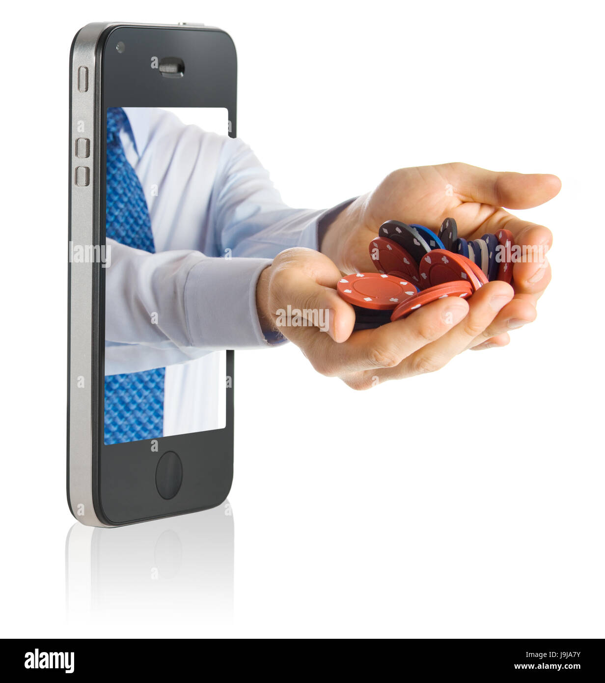 Smart phone hand game Cut Out Stock Images & Pictures - Alamy
