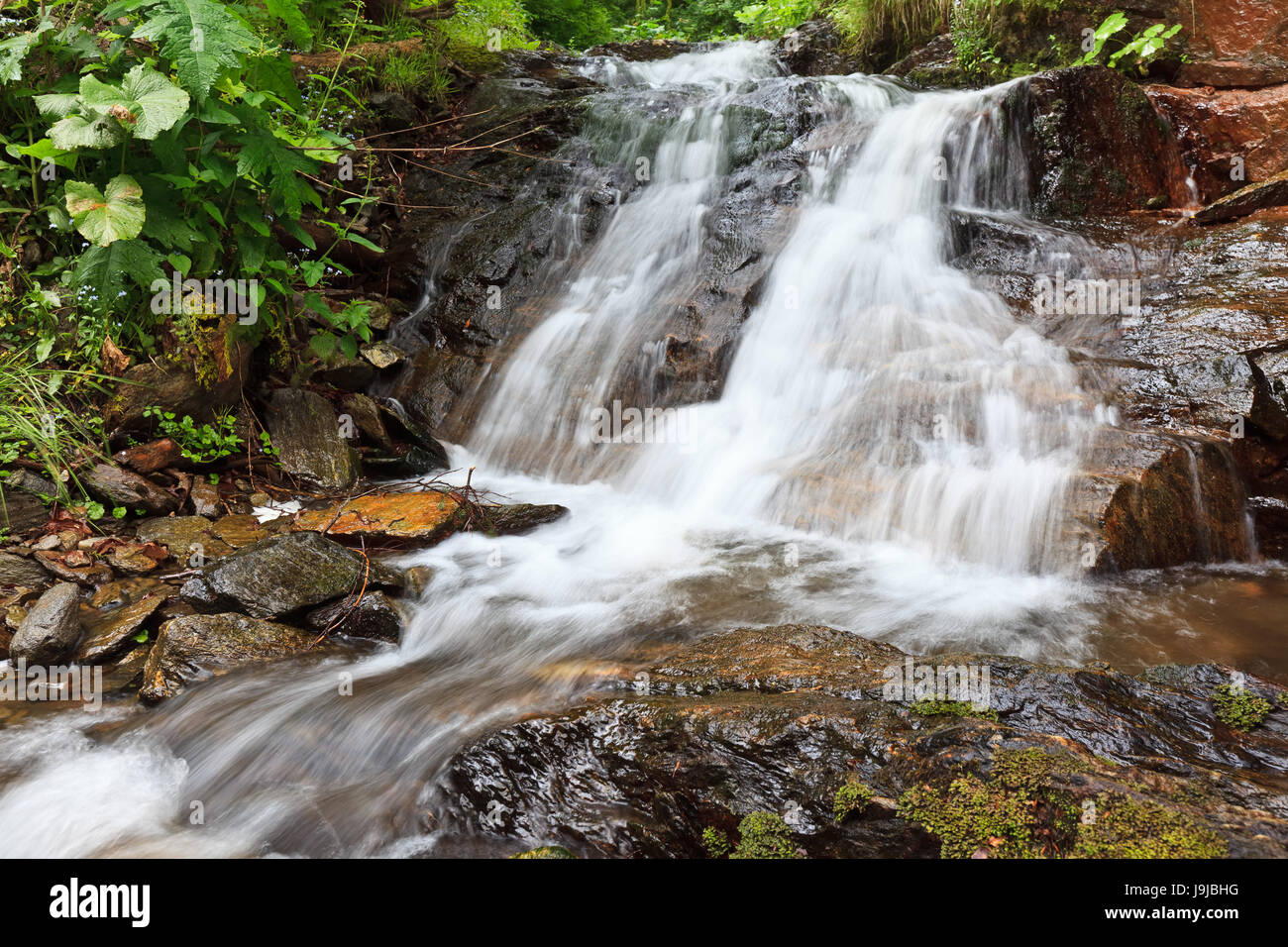 rock, waterfall, cascade, mountain, river, water, nature, beautiful ...