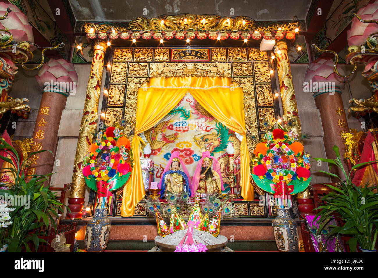 Thailand, Chiang Mai, Chinatown, Pung Tao Gong Temple, Statues of ...