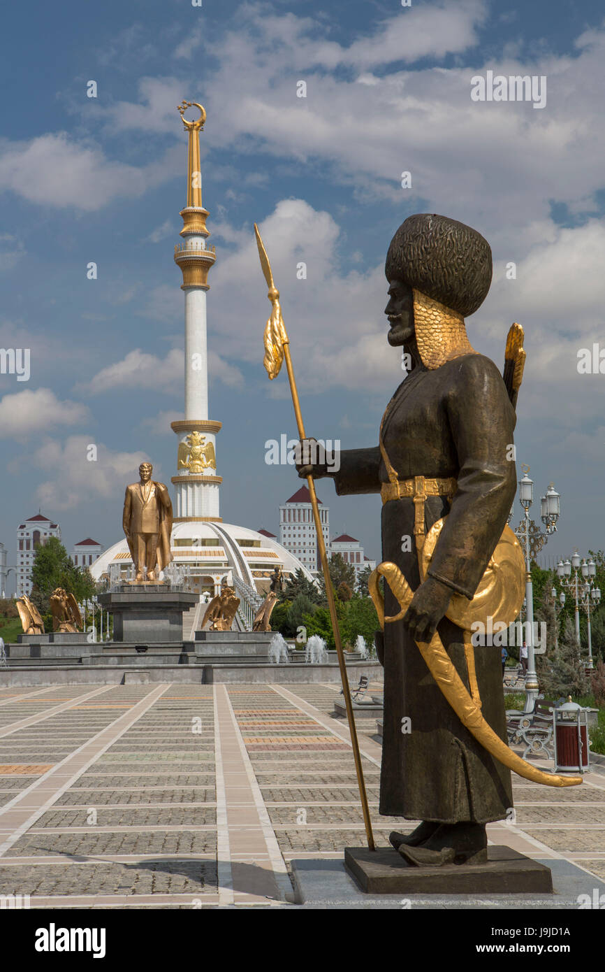 Turkmenistan ashgabat statues ashgabat independence hi-res stock ...