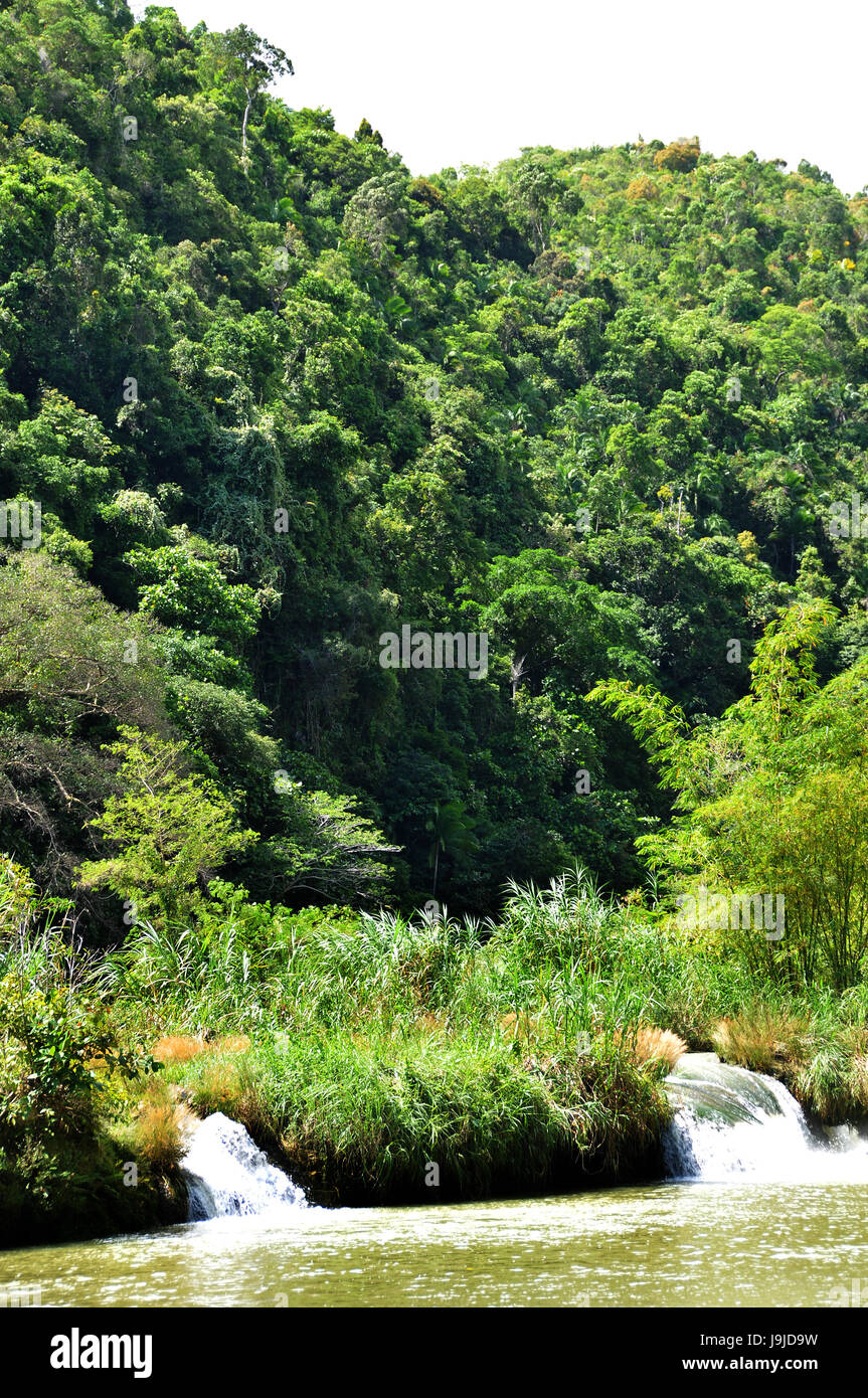 asia, waterfall, philippines, scenery, countryside, nature, river ...
