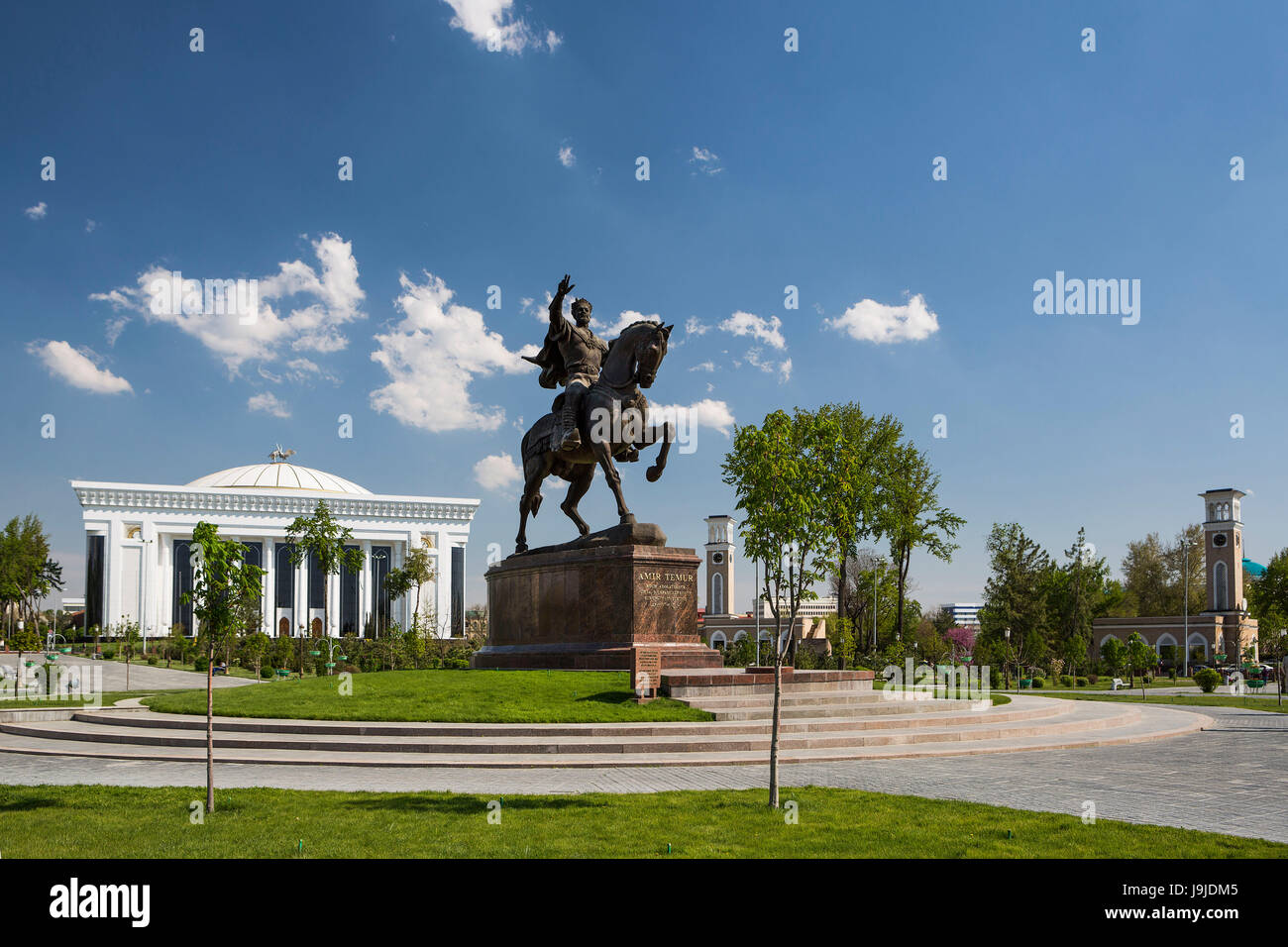Uzbekistan, Tashkent City, Amir Timur Square, Amir Timur Monument, and ...