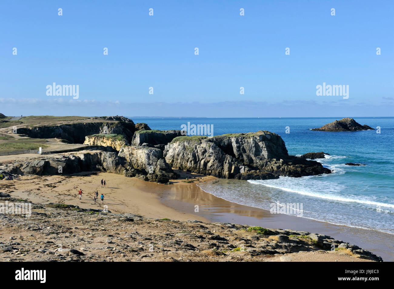 France, Morbihan, Cote sauvage (Wild Coast), Presqu' ile de Quiberon ...