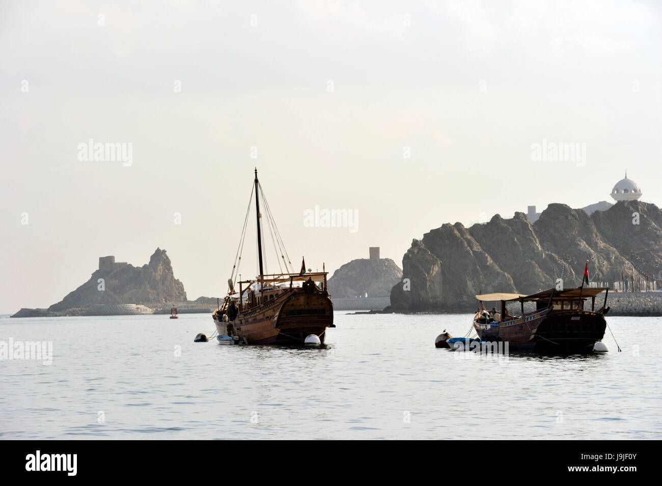 Sultanate of Oman, Muscat, Muttrah corniche, boats Stock Photo - Alamy