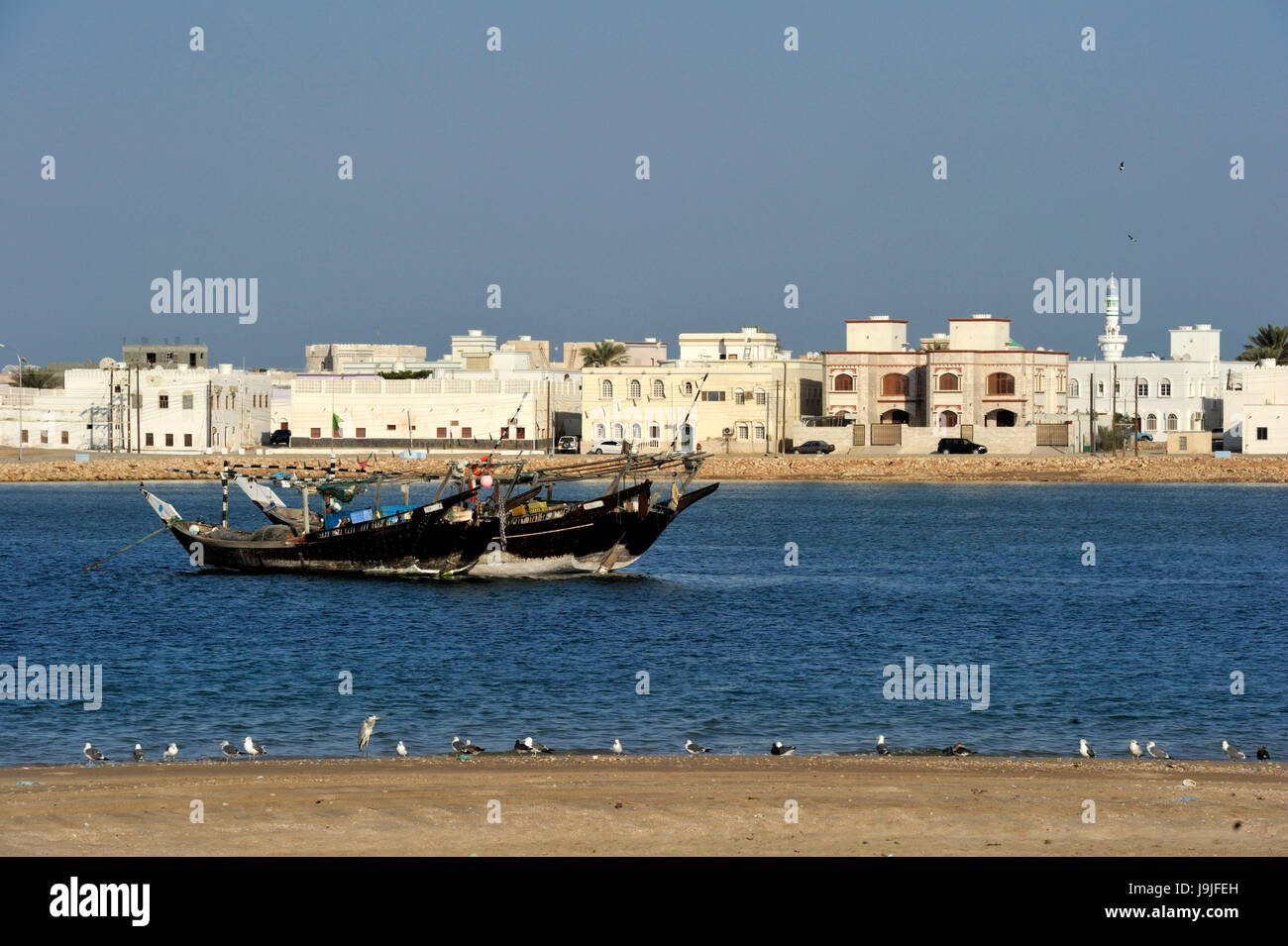 Sultanate of Oman, Ash Sharqiyah, Sur, Al Ayjah, old districts Stock ...