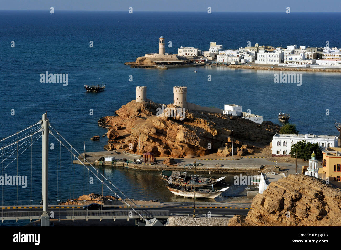 Sultanate of Oman, Ash Sharqiyah, Sur, Al Ayjah, old districts Stock ...