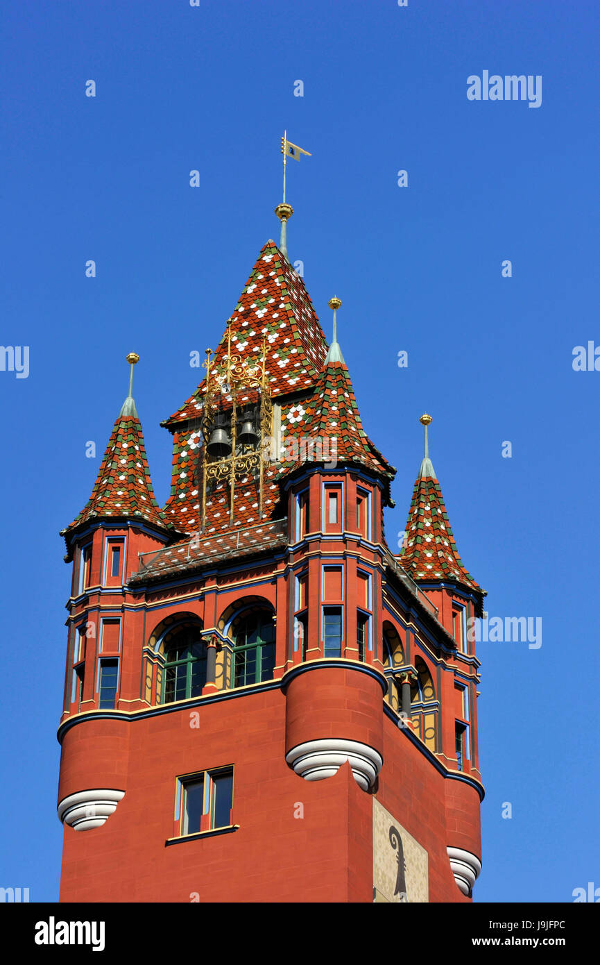 Switzerland, Basel, Marktplatz (Market square), City hall (Rathaus ...