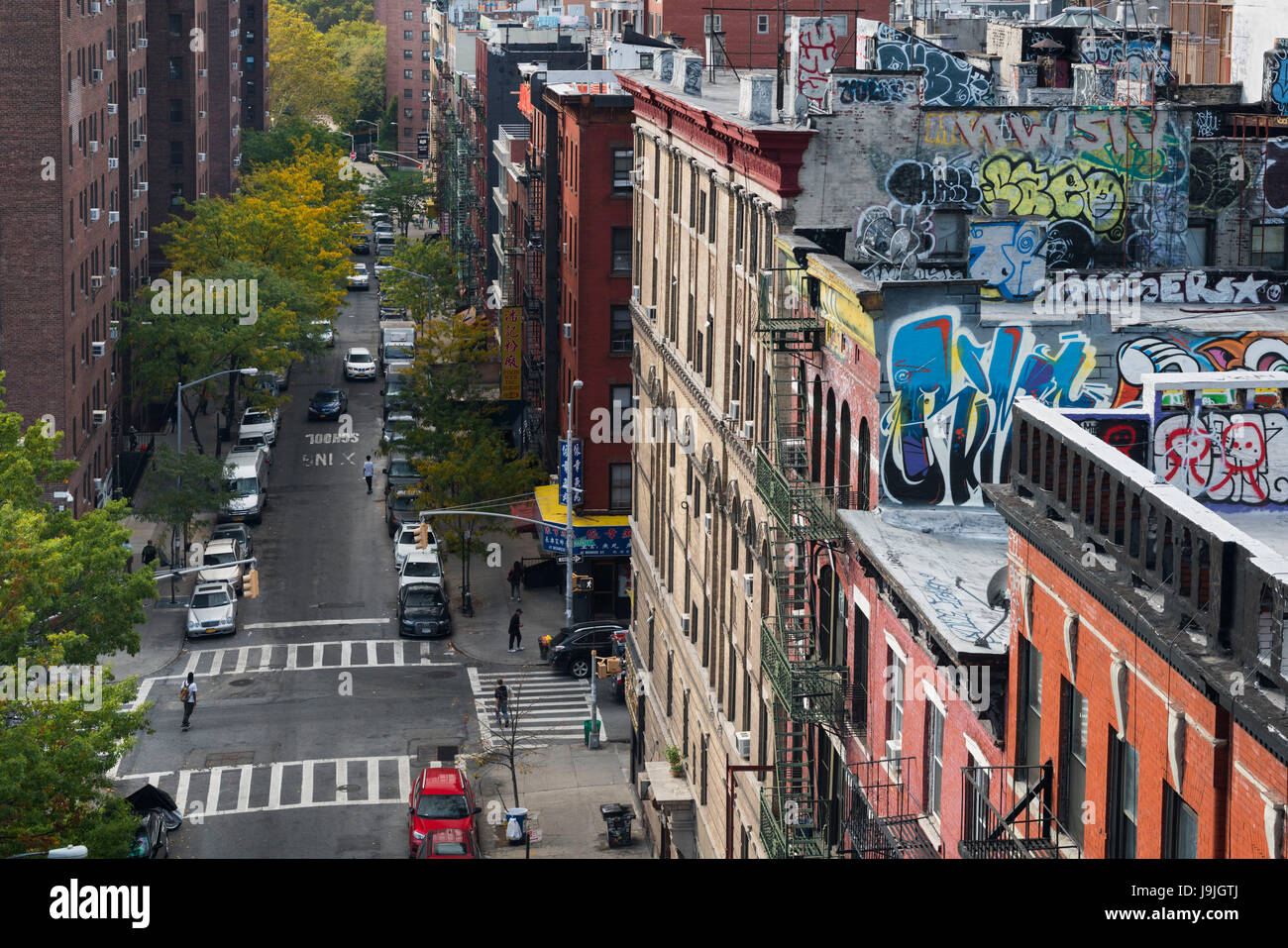 Henry Street of Manhattan Bridge, Manhattan, New York city, New York ...
