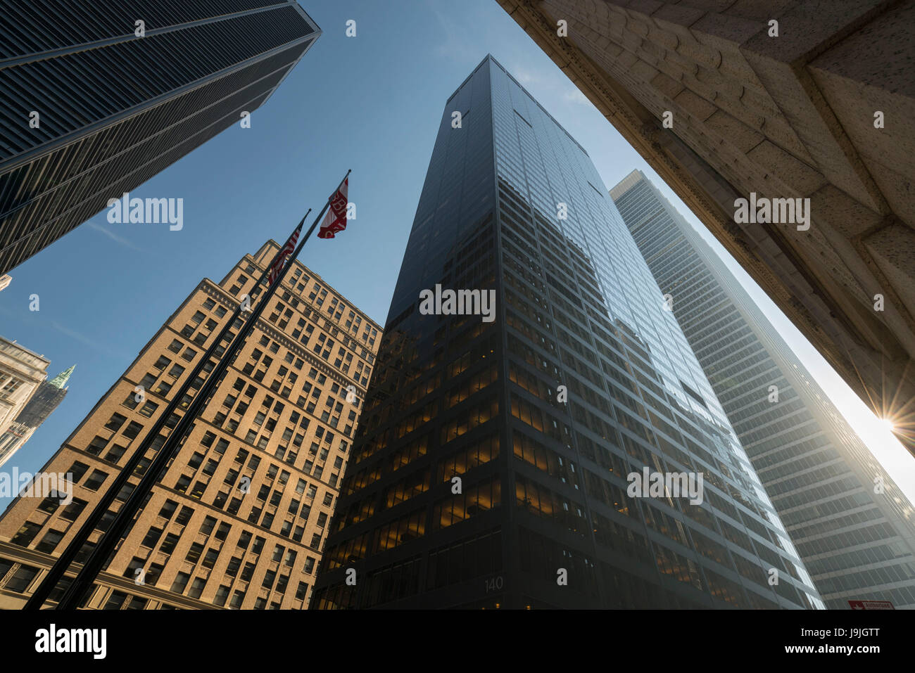 High rises in the Financial District, Lower Manhattan, New York city ...