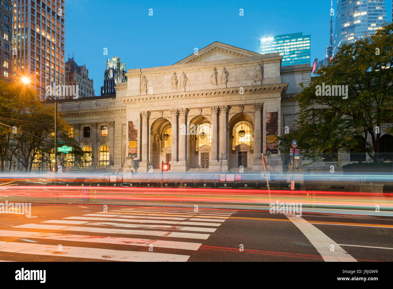 New York public Library, 5Th avenue, Manhattan, New York city, New York ...