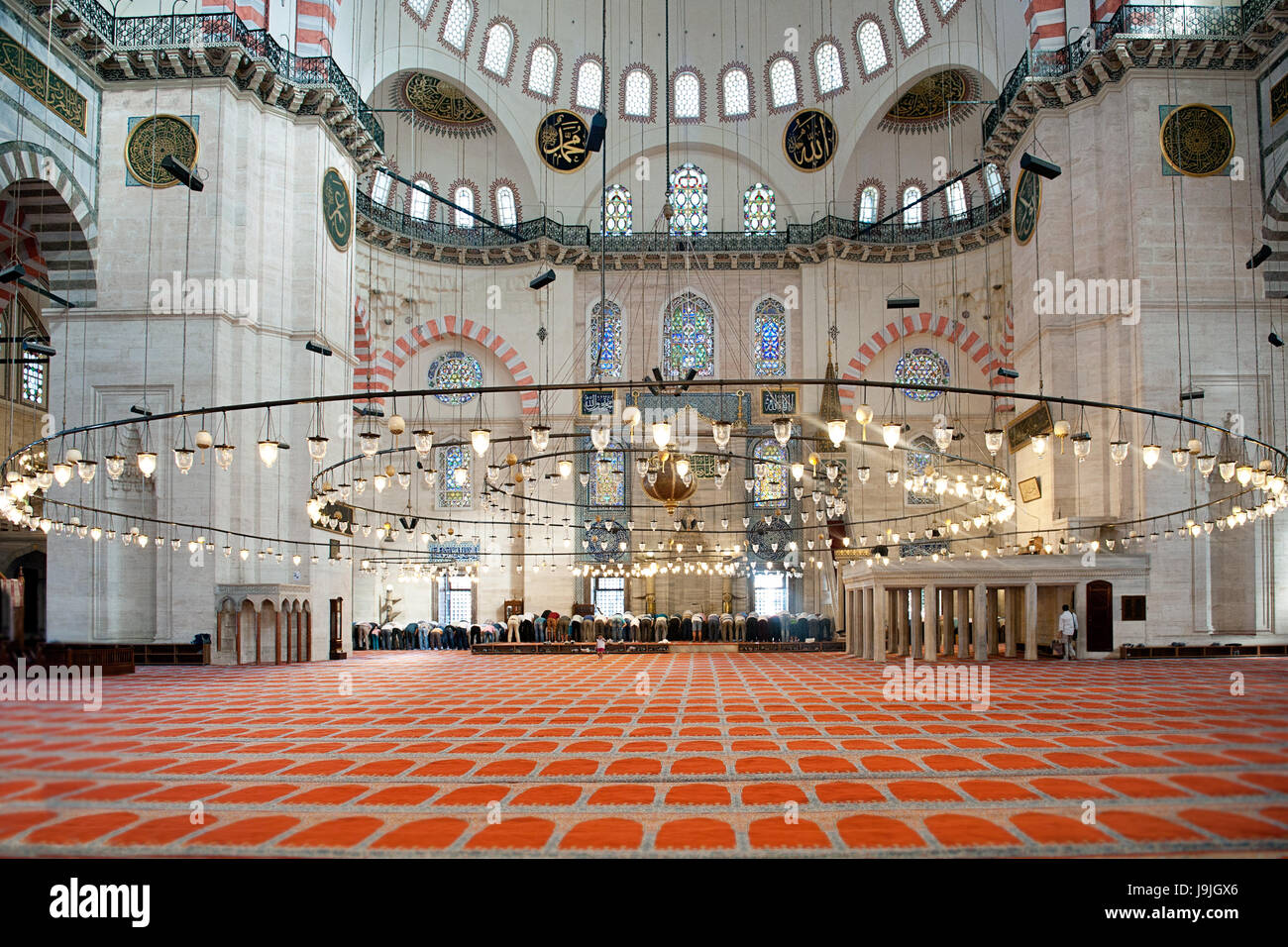 Interior Of Suleymaniye Mosque Stock Photo - Alamy