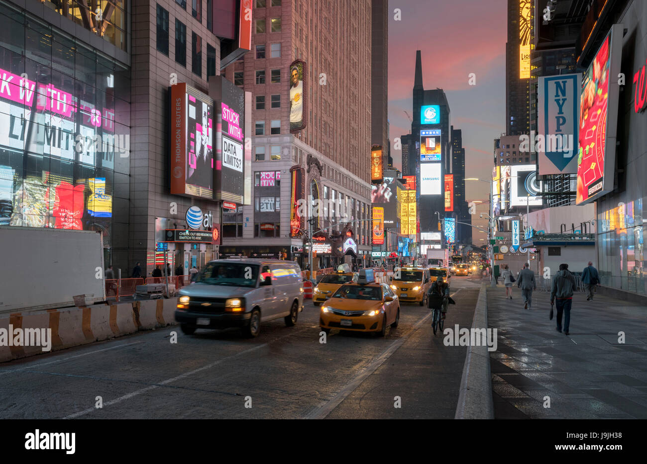 7Th avenue, time Square, Manhattan, New York city, the USA Stock Photo ...