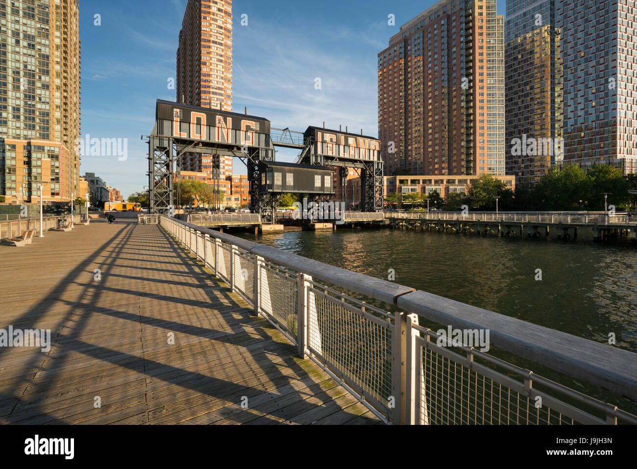 Gantry plaza State Park, Long Island, New York city, New York, the USA ...