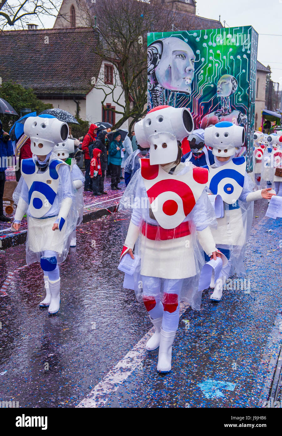Participants in the Basel Carnival in Basel , Switzerland Stock Photo ...