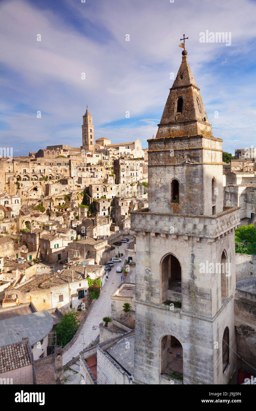 UNESCO world cultural heritage, Matera, Basilicata, Apulia, Italy Stock ...