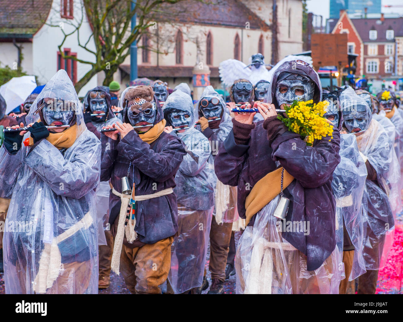 Participants in the Basel Carnival in Basel , Switzerland Stock Photo ...