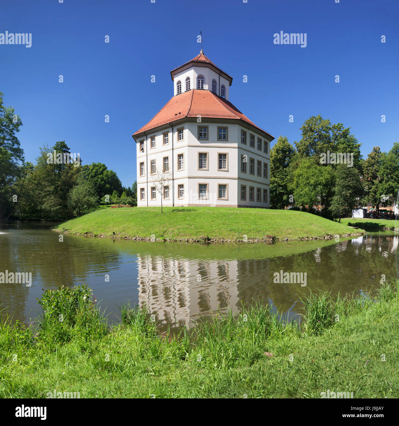 City hall in the moated castle, Oppenweiler, Rems Murr Kreis (district ...
