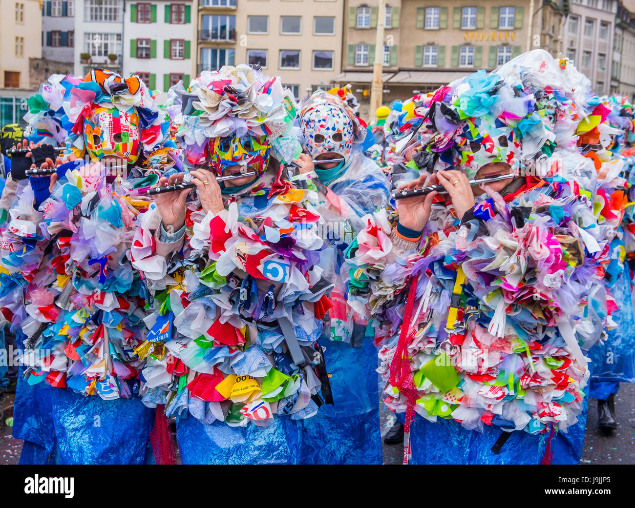 Participants in the Basel Carnival in Basel , Switzerland Stock Photo ...
