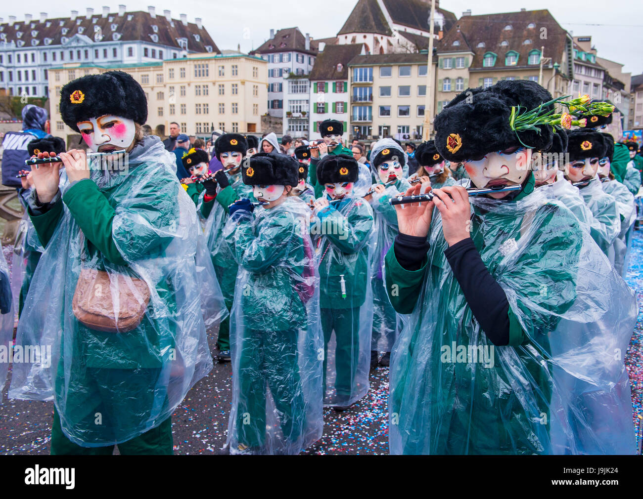 Participants in the Basel Carnival in Basel , Switzerland Stock Photo ...