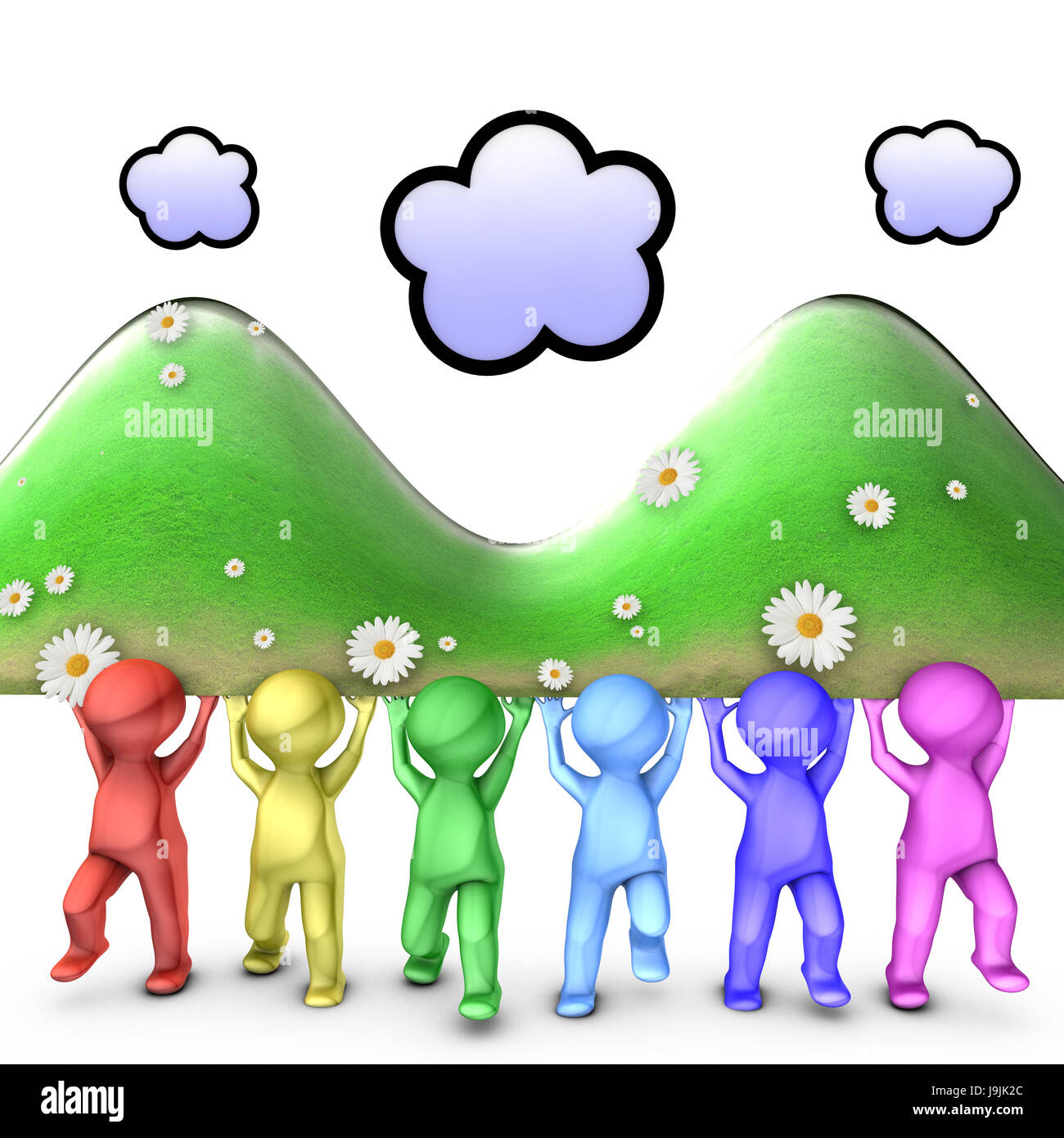 mountains, over, spring, bouncing, bounces, hop, skipping, frisks ...
