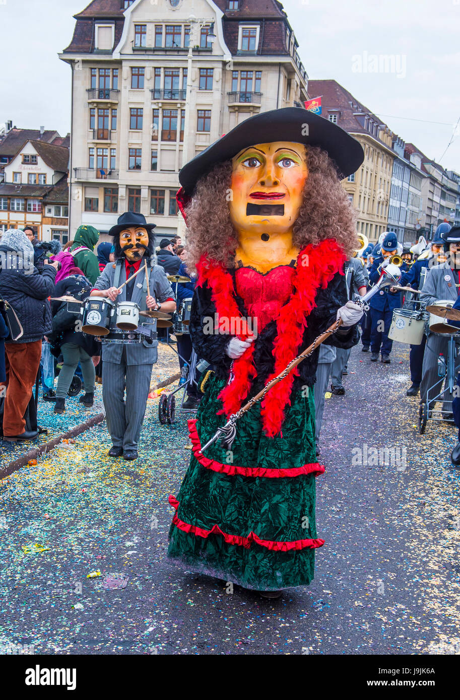 Participants in the Basel Carnival in Basel , Switzerland Stock Photo ...