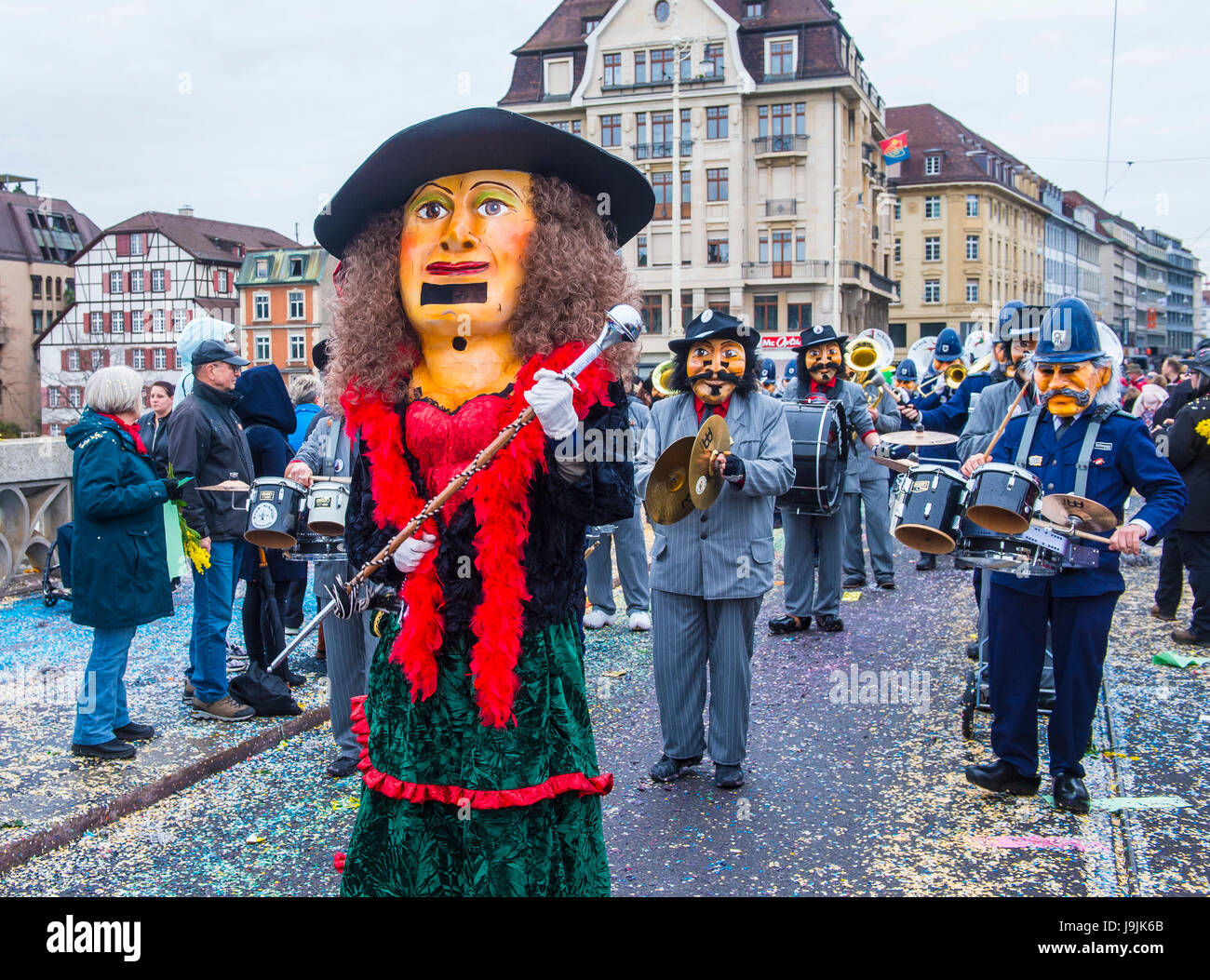 Participants in the Basel Carnival in Basel , Switzerland Stock Photo ...