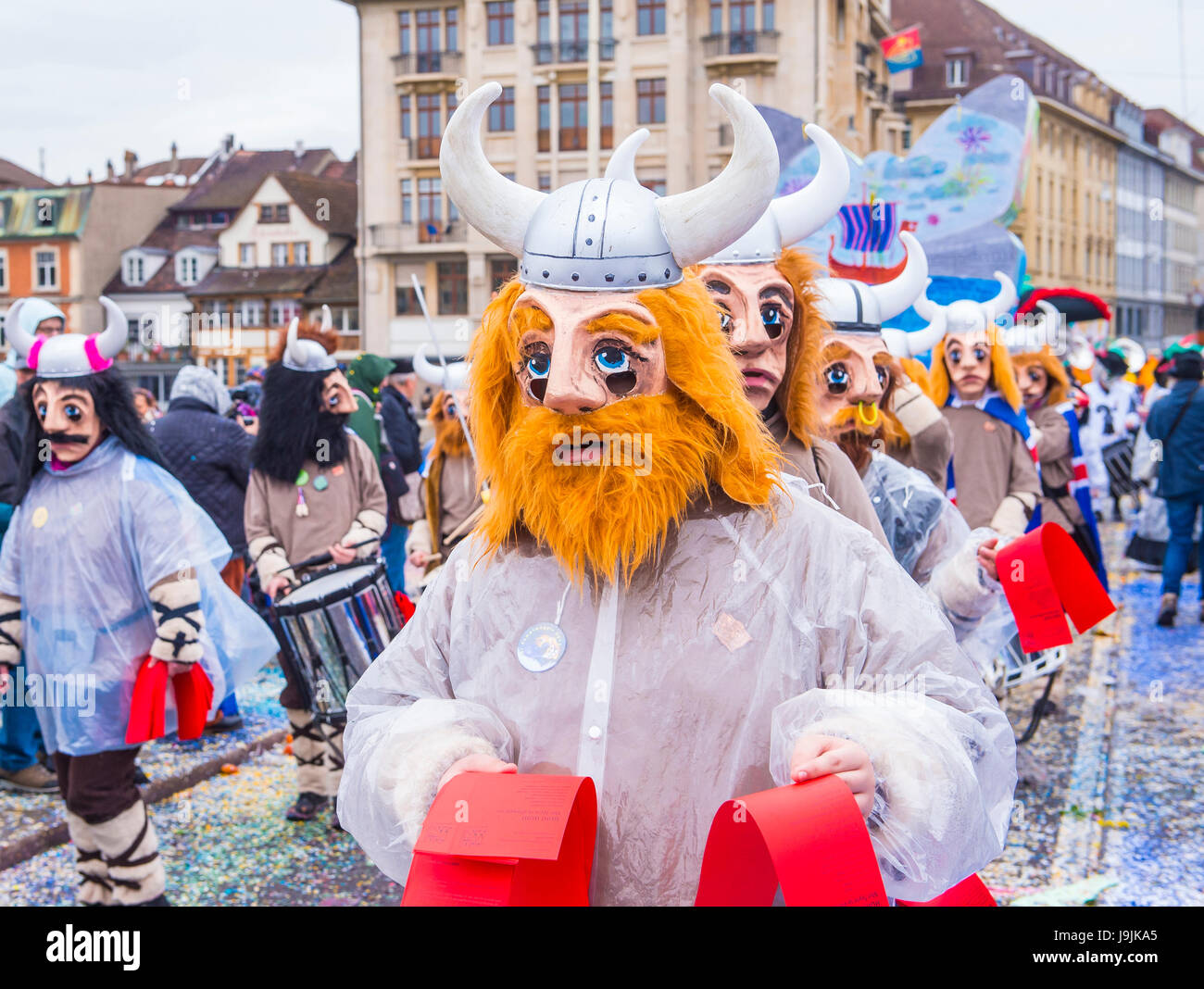 Participants in the Basel Carnival in Basel , Switzerland Stock Photo ...