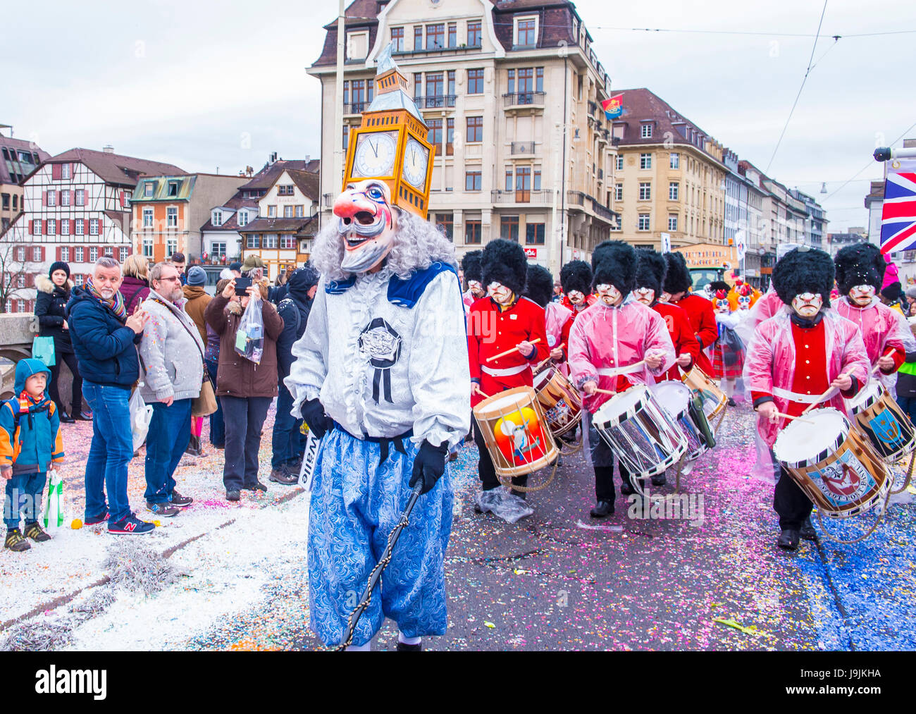 Participants in the Basel Carnival in Basel , Switzerland Stock Photo ...