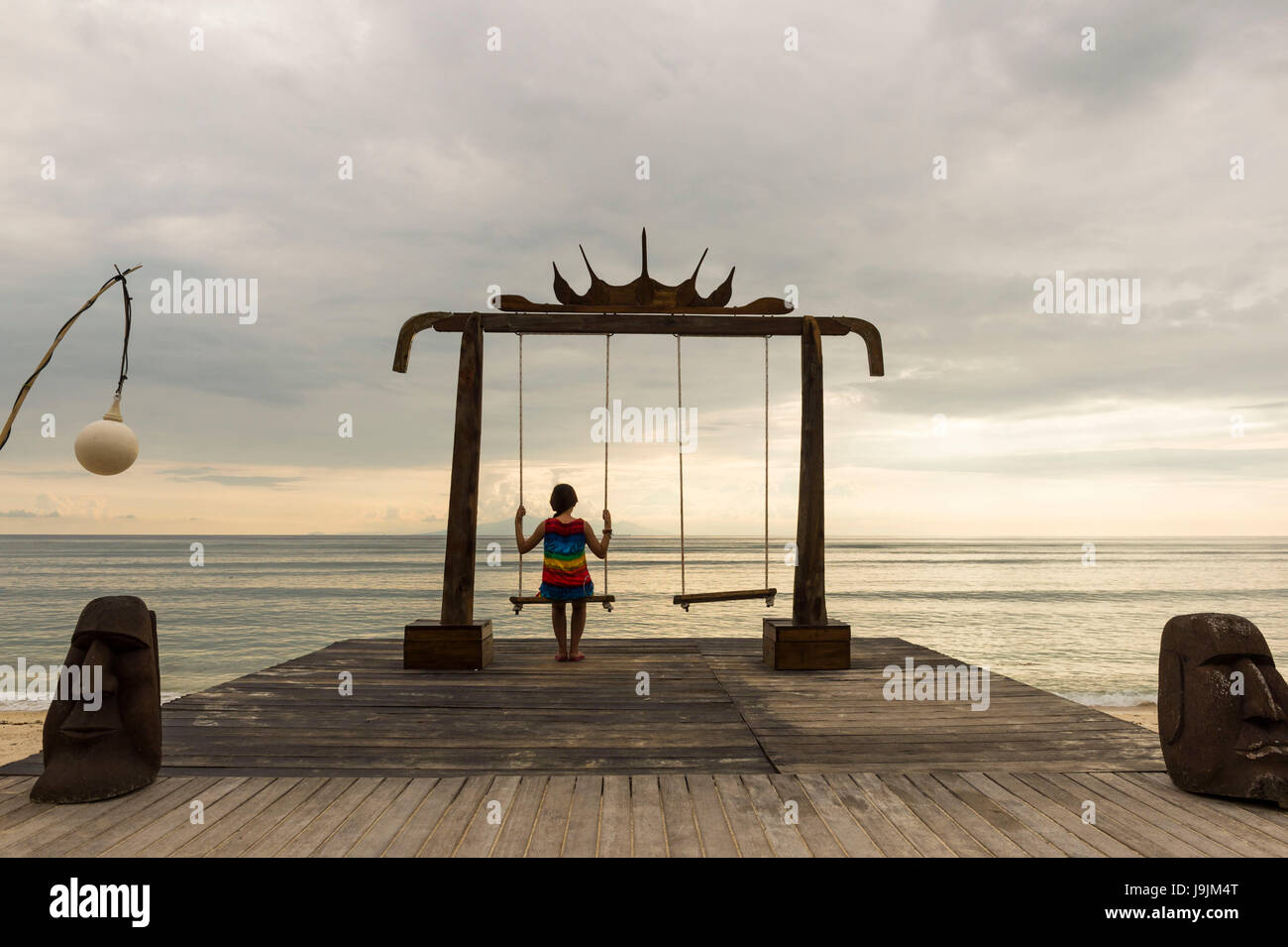beach bar, swing at the sea Stock Photo - Alamy