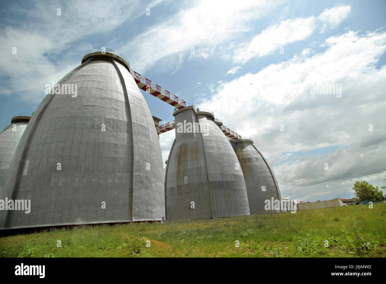 pollution, treatment, waste, plant, squandering, lawn, green, water ...