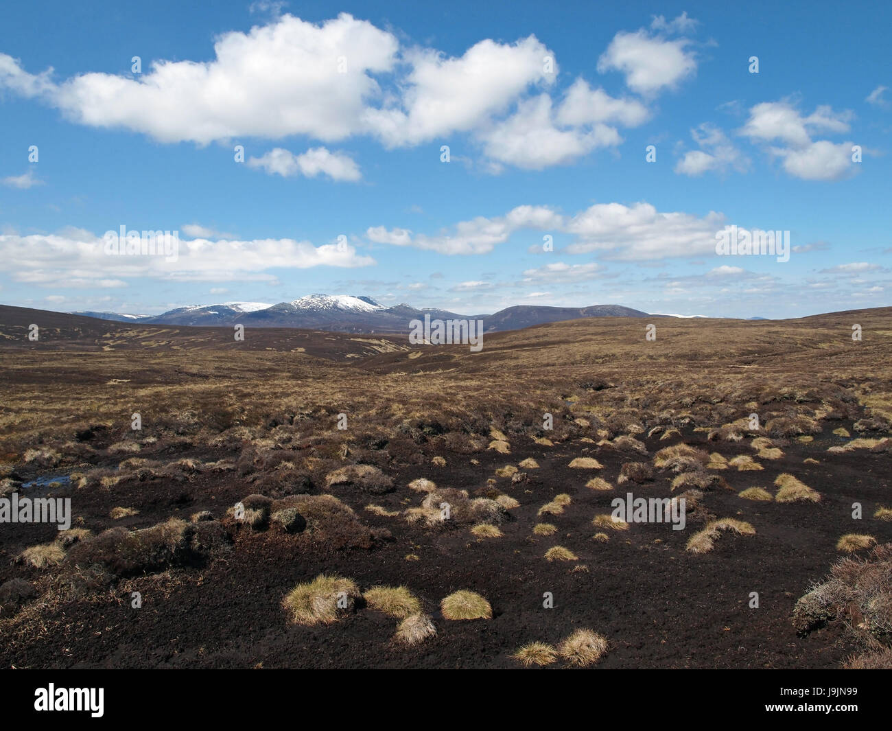 mark, peat, heather, round, blue, isolated, hill, mountains, cloud ...