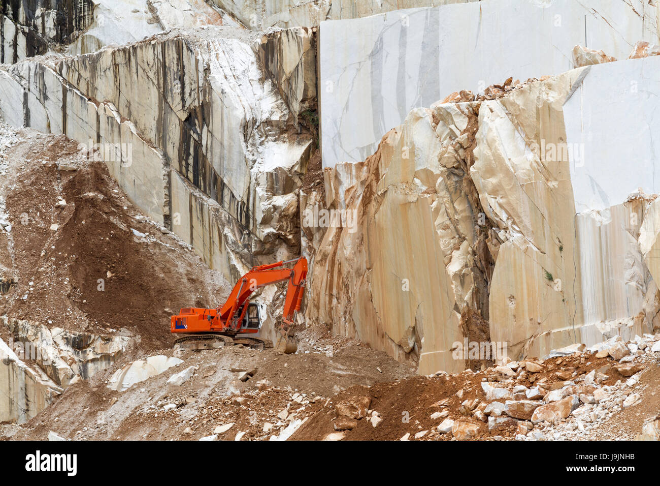 marble, excavation, quarry, exploitation, excavator, mining, mountains ...