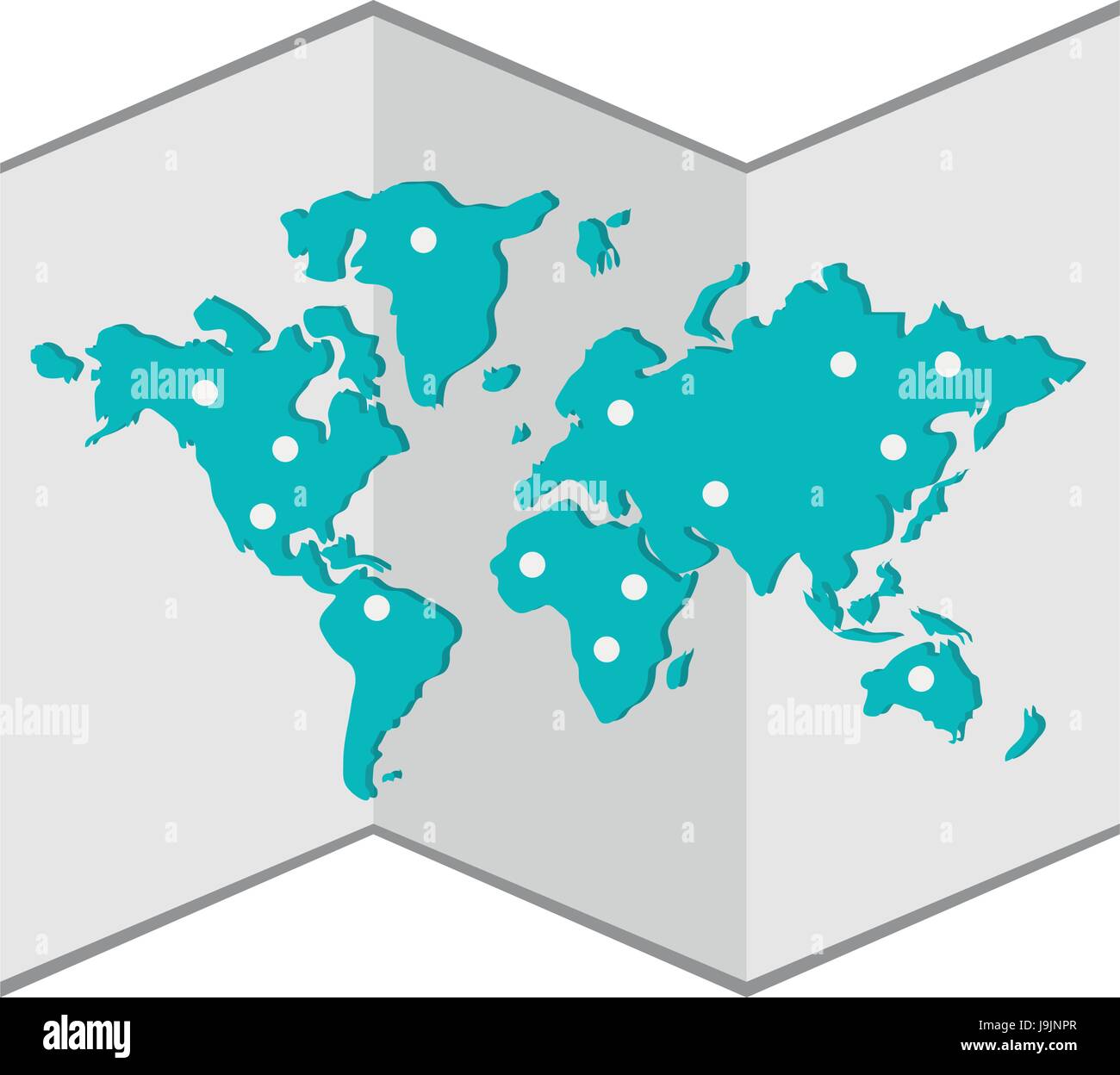 paper world map icon image Stock Vector Image & Art - Alamy