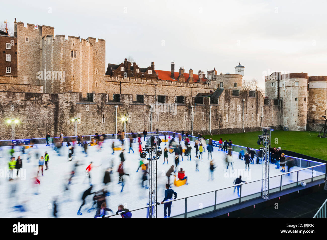 England, London, Tower of London, Ice Skating Stock Photo - Alamy