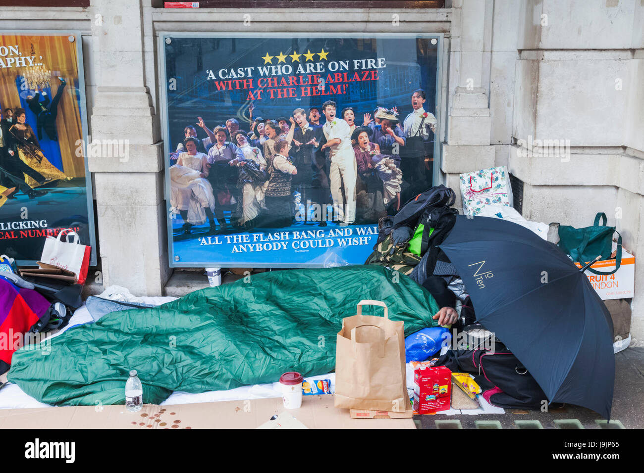 England, London, Soho, Rough Sleeper Stock Photo - Alamy