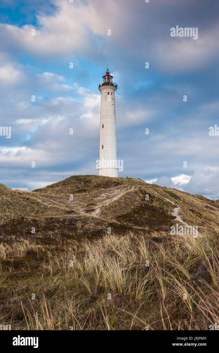 Denmark, Jutland, Danish Riviera, Hvide Sande, Lyngvig Fyr Lighthouse ...