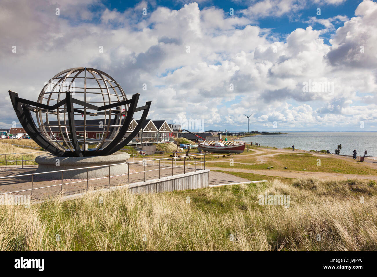Denmark, Jutland, Danish Riviera, Hvide Sande, port view Stock Photo ...