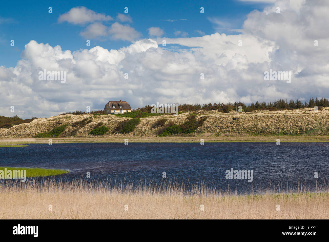 Denmark, Jutland, Nymendegab, view of the Ringkobing Fjord Stock Photo ...