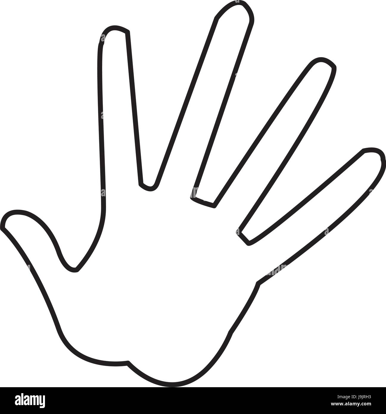 cartoon hand showing the five fingers vector illustration Stock Vector ... cartoon hand showing the five fingers vector illustration Stock Vector ...