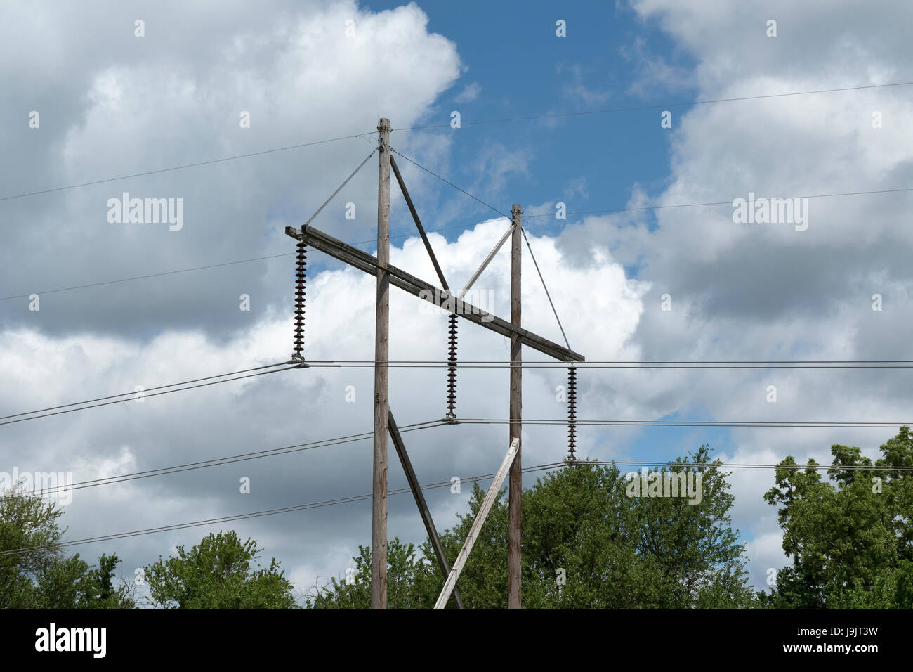 Wooden transmission tower hi-res stock photography and images - Alamy