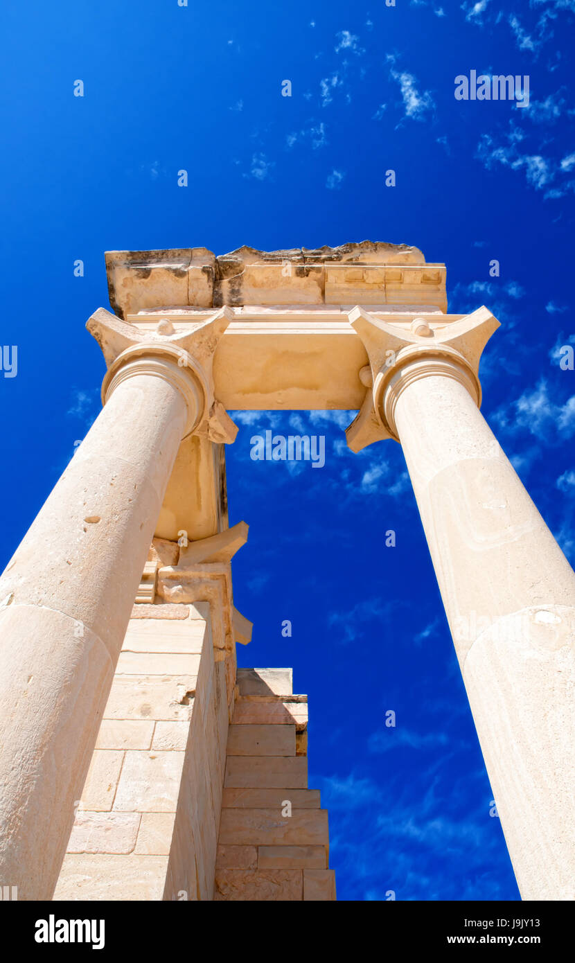 temple, ruins, cyprus, landmark, blue, travel, architectural, temple ...