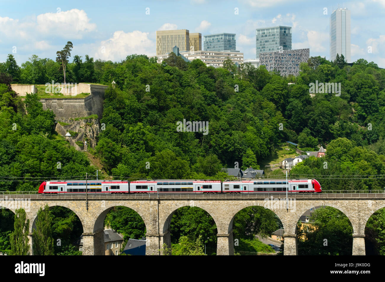 mountains, bridge, sightseeing, luxembourg, scenery, countryside ...