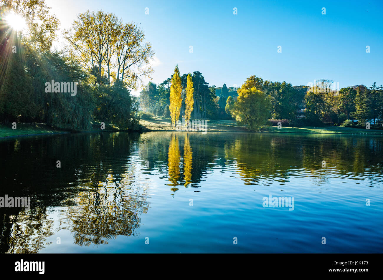 Autumn in Parc des Étangs Mellaerts, Brussels Stock Photo - Alamy