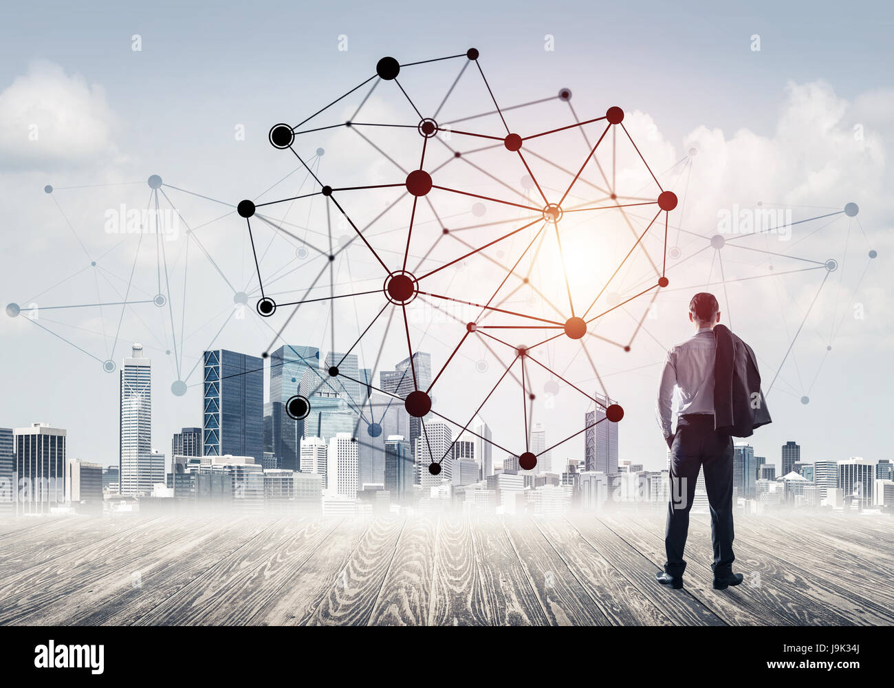 International business networking and social connection against Stock ...